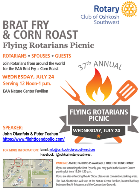 Rotary Club of Oshkosh Southwest: Calendar of Activities & Events